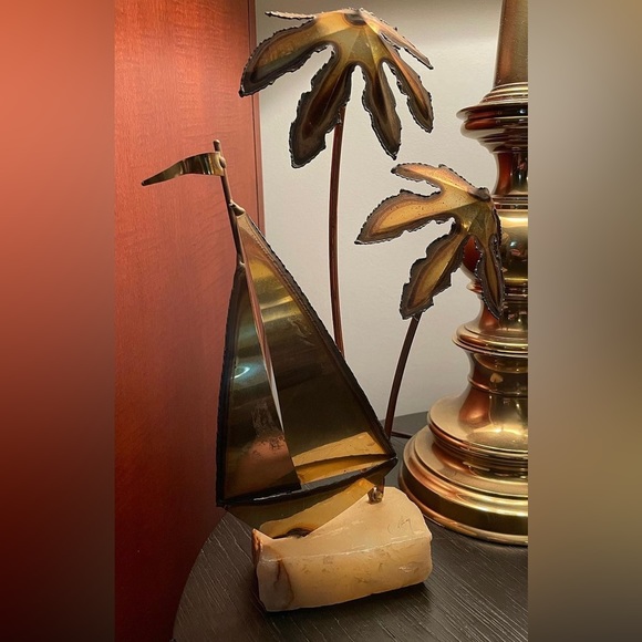 Mario Jason | Art | Mario Jason Signed 961970s Sailboat With Trees ...